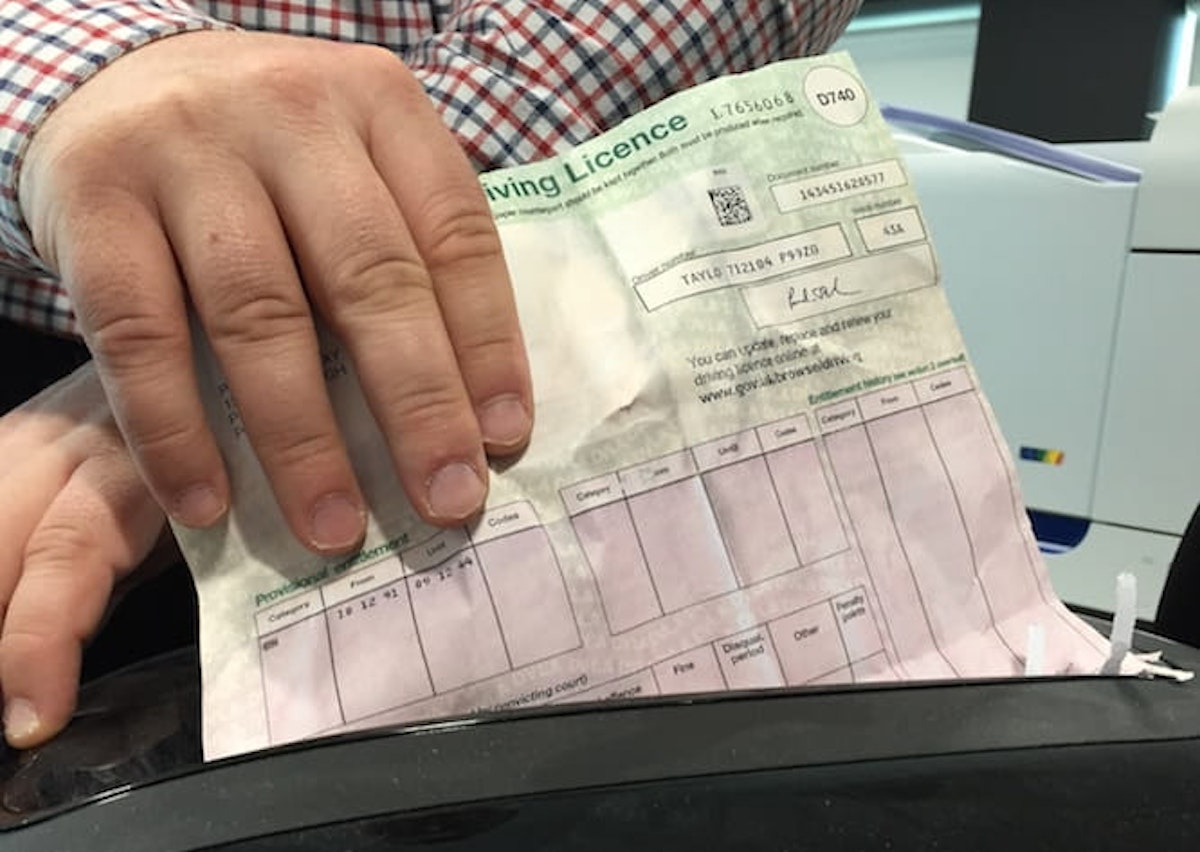 What to do with your paper driving licence