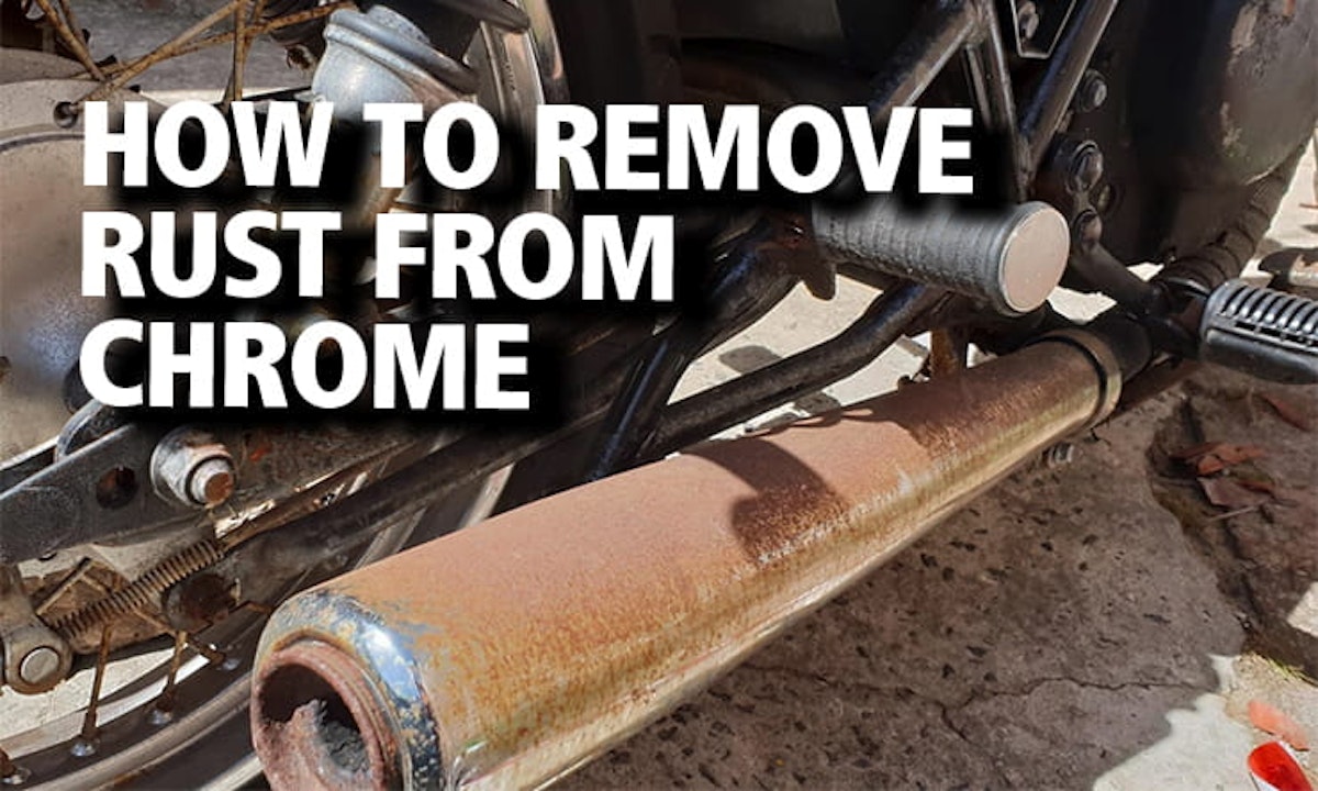 How to remove rust from chrome motorcycle | DIY Guide