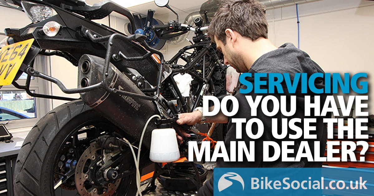 Main dealer servicing vs independent: your motorcycle warranty