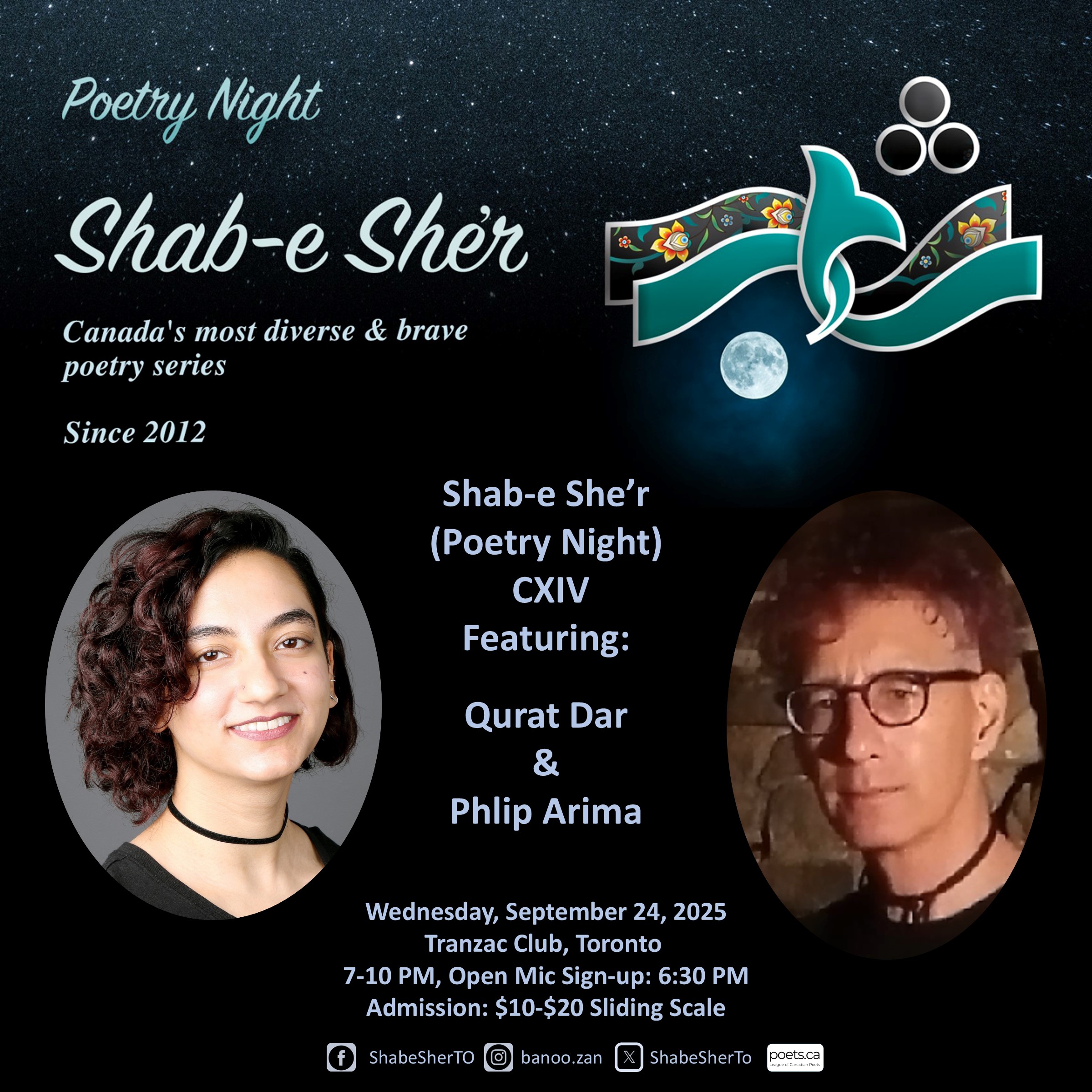 Shab-e She’r (Poetry Night) CXIV - Tranzac