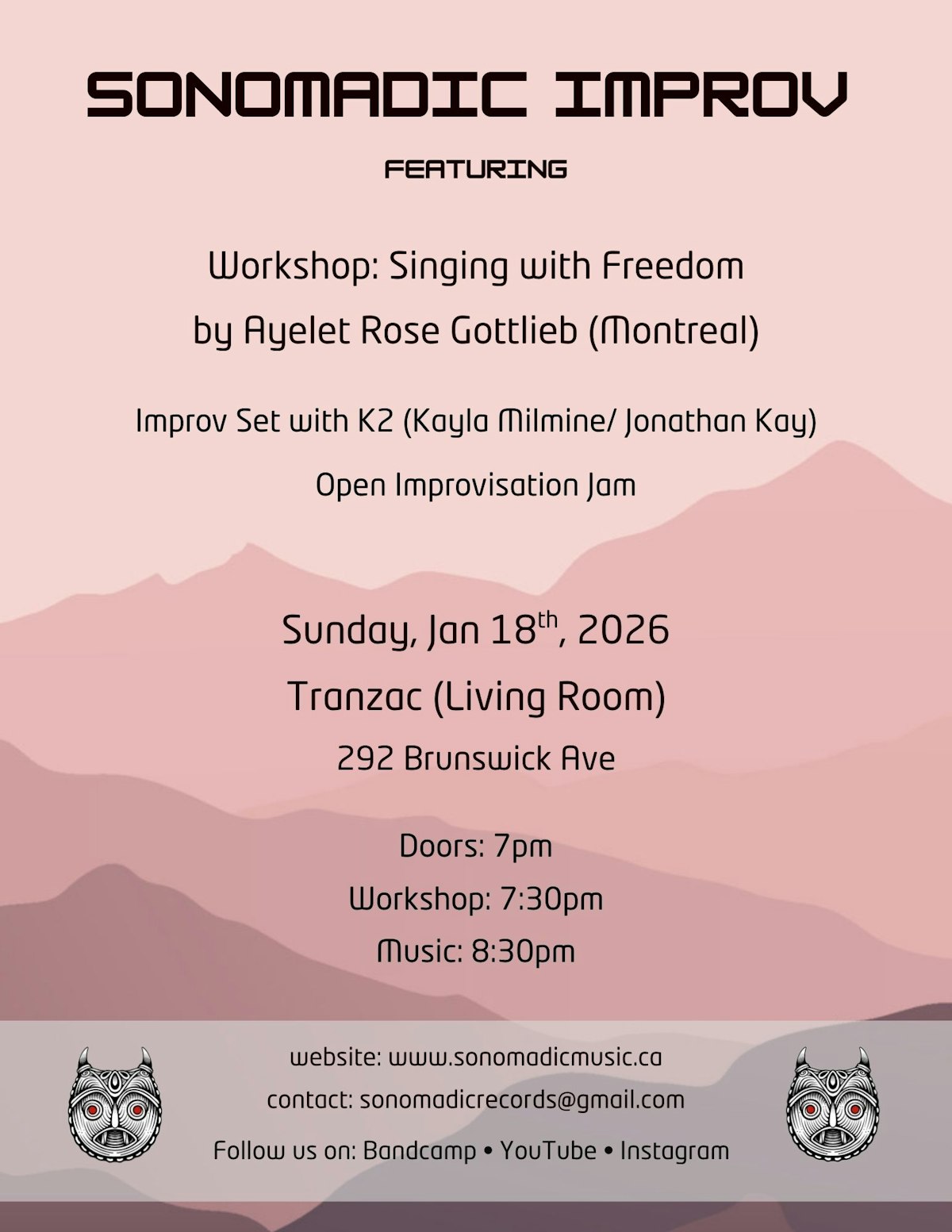 Sonomadic Improv Presents: Singing with Freedom + K2 + Open Improv Jam ...