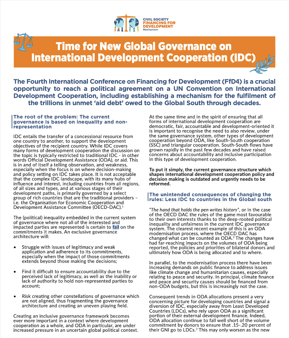 Time for New Global Governance on International Development Cooperation ...