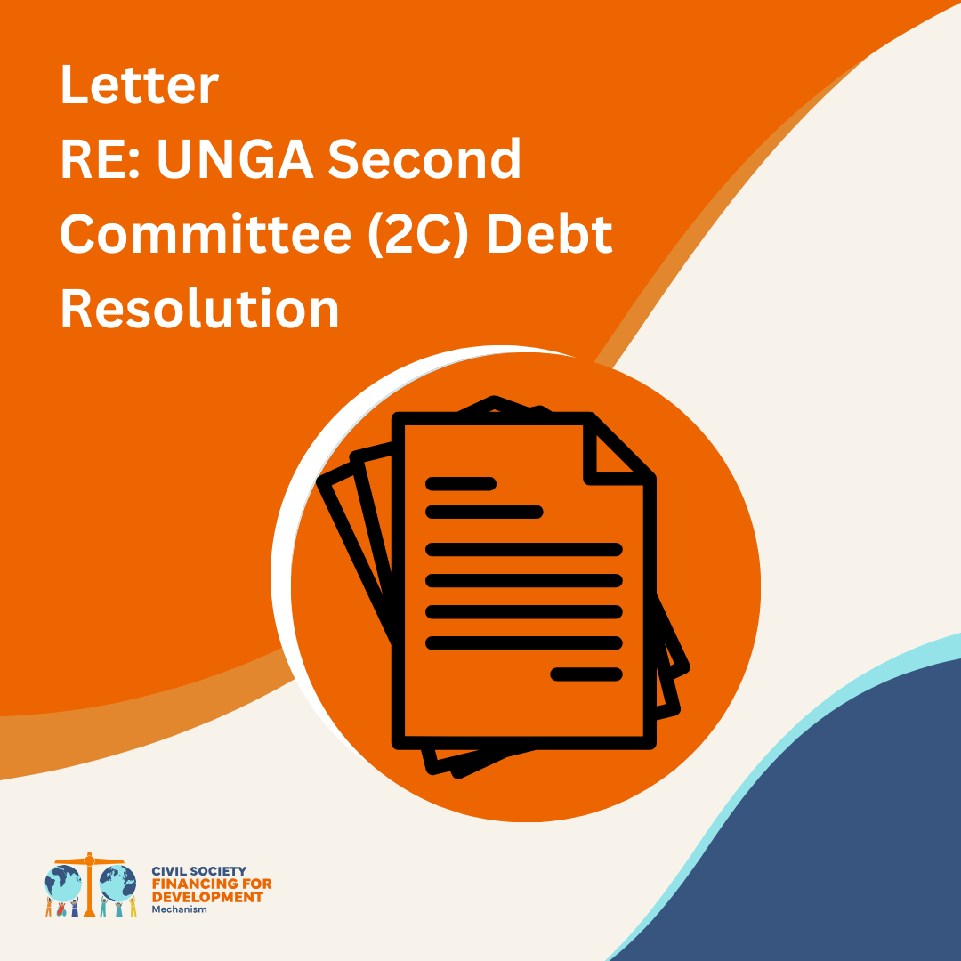 Letter- RE: UNGA Second Committee (2C) Debt Resolution