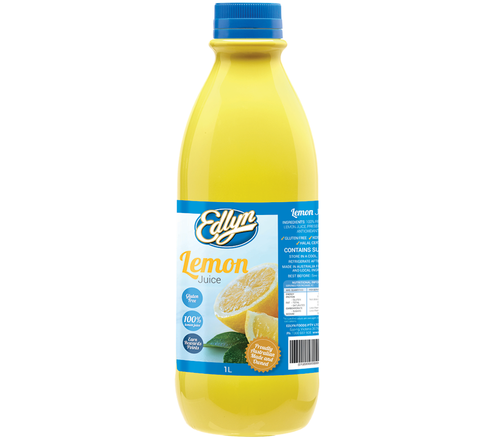 Lemon Juice 1Lt Bulk Online | Edlyn Foods