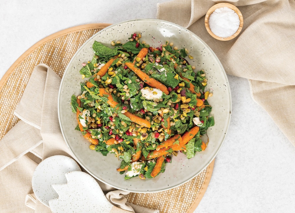 Freekeh, Roasted Carrot and Goat Cheese Salad Recipe Australia | Edlyn ...