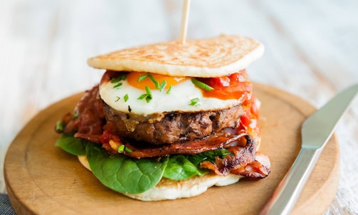 Pancake Brekkie Burger Recipe Australia | Edlyn Foods