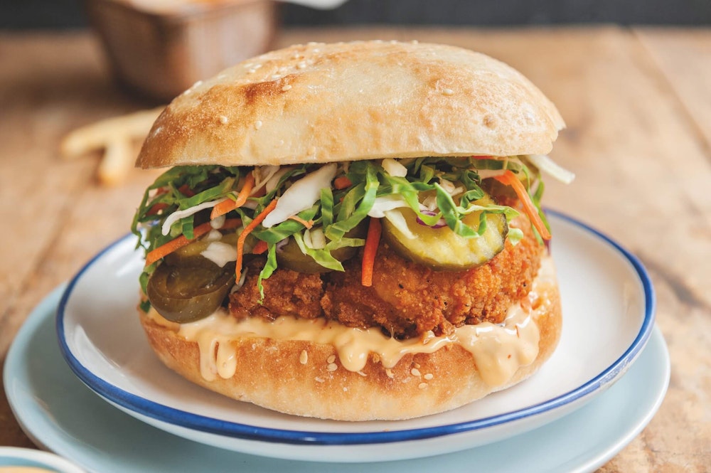 Fried Chicken Sandwich with Slaw and Spicy Mayo Recipe Australia ...