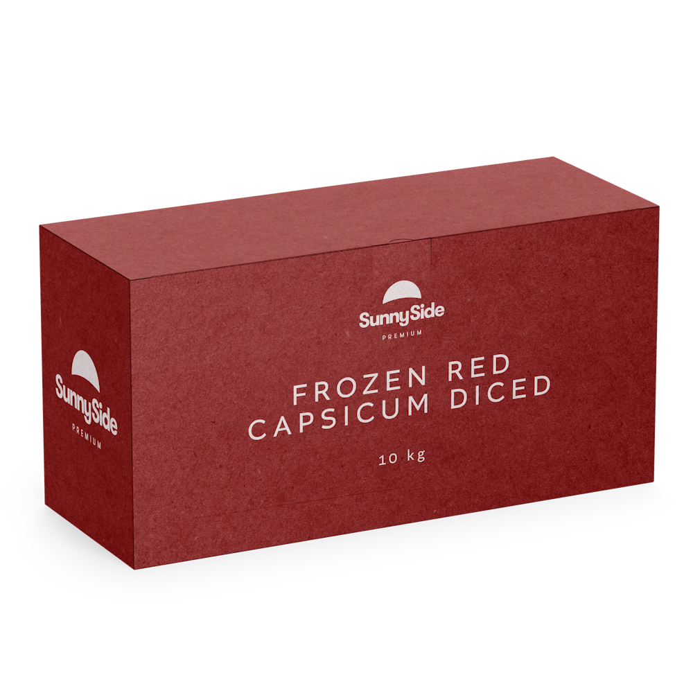 Frozen Red Capsicum Diced Bulk Online | Edlyn Foods