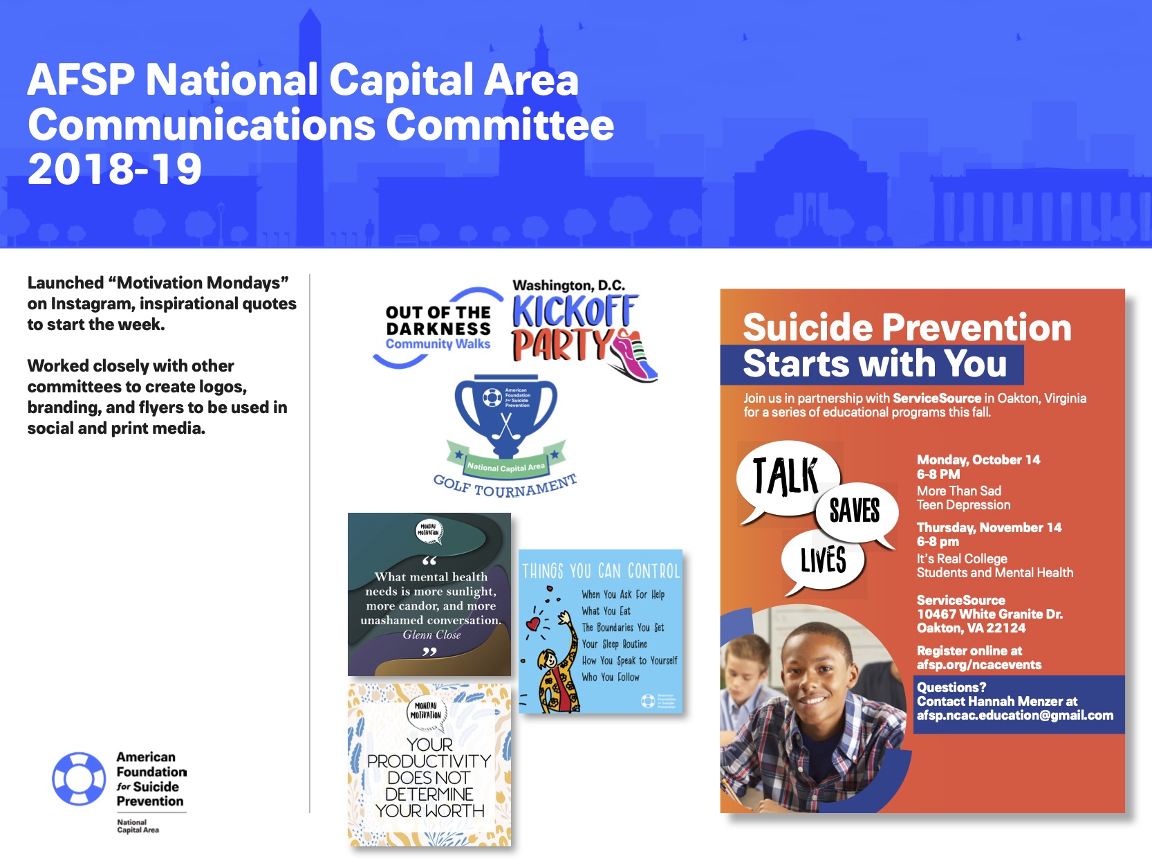 Volunteer with AFSP National Capital Area Chapter | AFSP