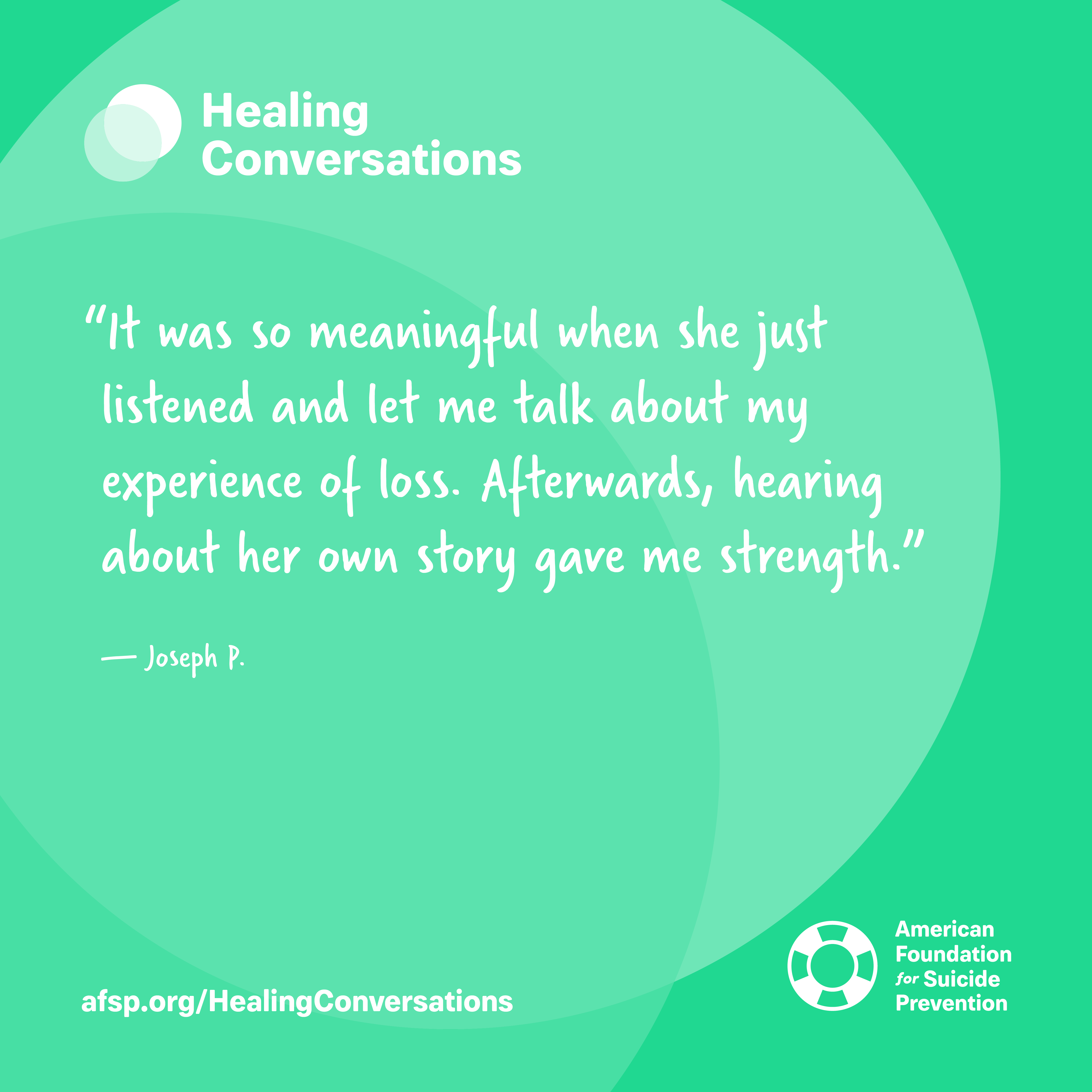 Healing Conversations: Personal Support for Survivors of Suicide Loss
