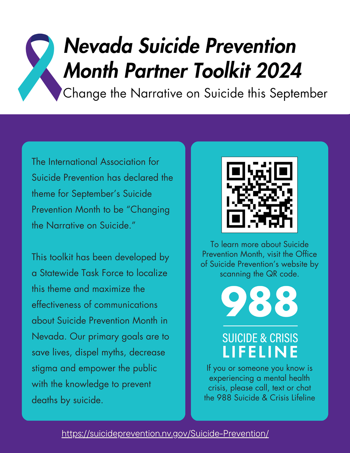 Nevada Suicide Prevention Month Partner Toolkit 2024 | AFSP