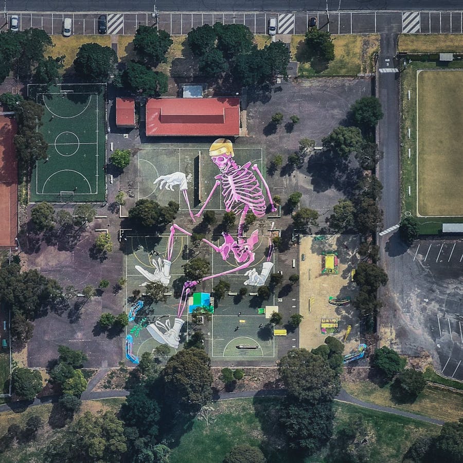 Melbourne Skeleton Mural