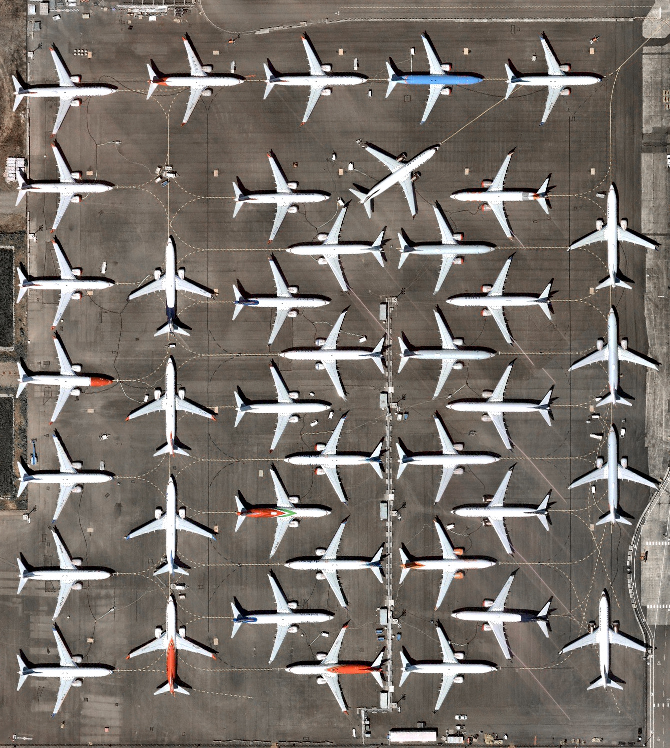 Boeing 737 Max Parking Lot