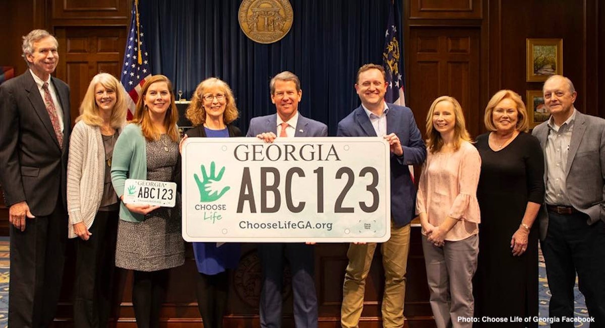 Georgia unveils new design for ‘Choose Life’ license plates supporting ...