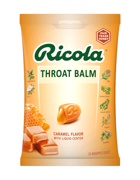 Ricola Throat Balm Herbal Drops With Caramel Flavor | Ricola