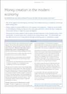 Bank of England on Money and Money Creation in the Modern Economy