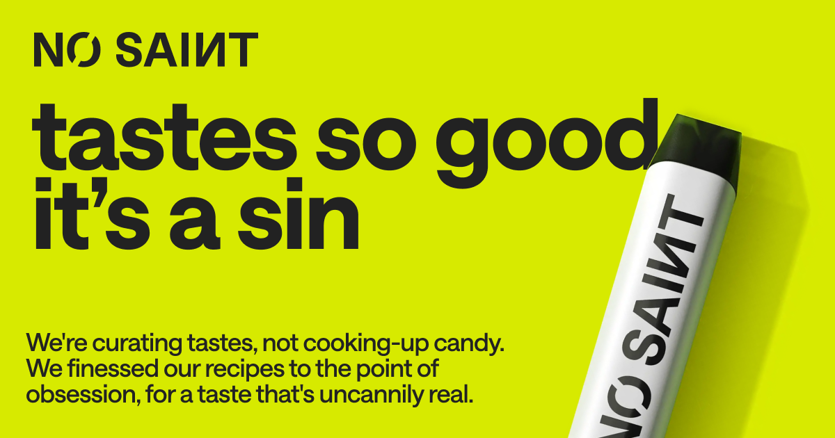 Tastes so good it’s a sin - NO SAINT