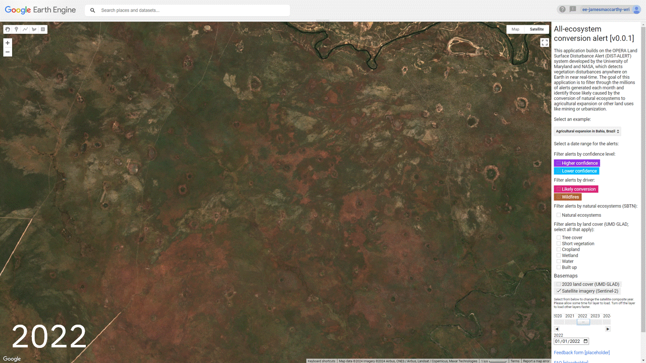 Land Disturbance Alert Classification System