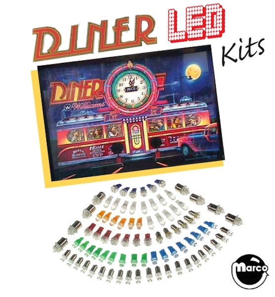 05-1188 - DINER (Williams) LED lamp kit - Marco Specialties Pinball Parts