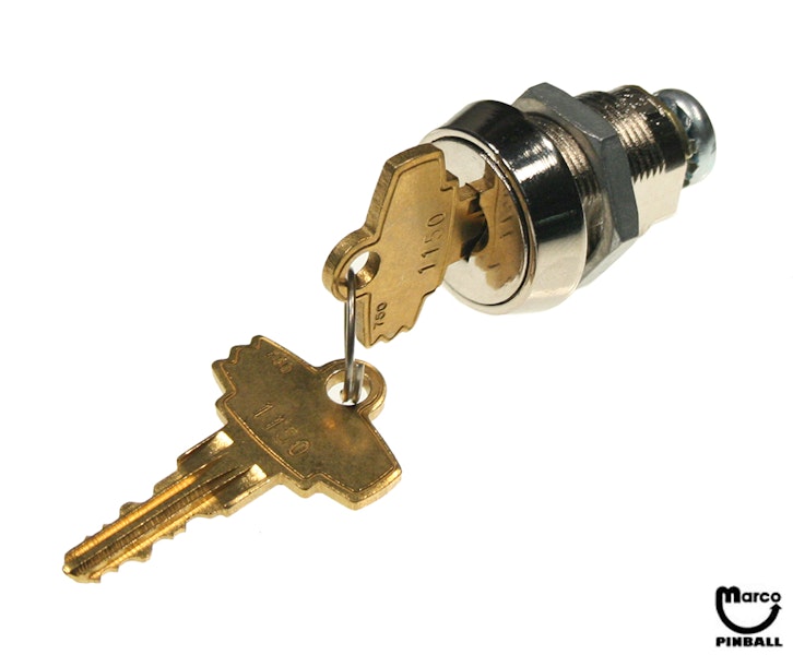 20-6542-TB - Lock & key - door cam - Marco Specialties Pinball Parts