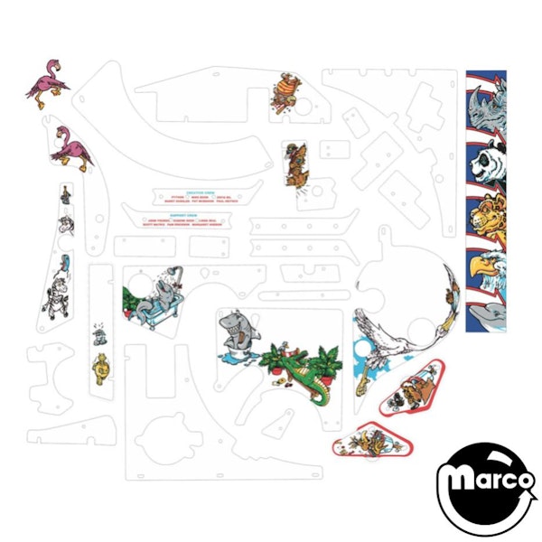 31-1878-XX - POPEYE (Bally) Plastic set - Marco Specialties Pinball Parts