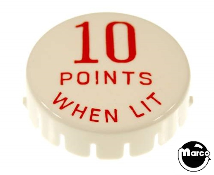 A-10998-R - Pop bumper cap "10 Points W/Lit" red - Marco Specialties ...