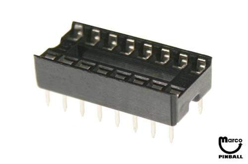 DIP16 - IC Socket - 16 pins - Marco Specialties Pinball Parts