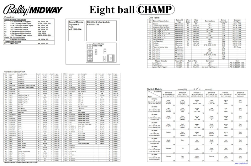 DOC1193-TC - EIGHT BALL CHAMP (Bally) Backbox Tech Chart - Marco ...
