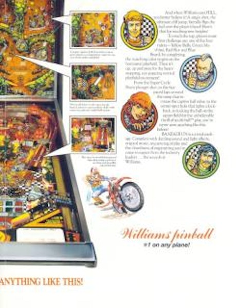 F-BANZAI - BANZAI RUN (Williams) Flyer - Marco Specialties Pinball Parts