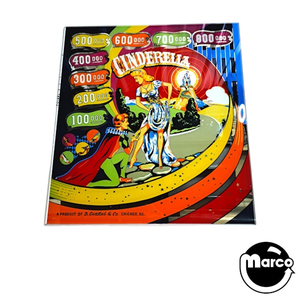 GBG-3 - CINDERELLA (Gottlieb) Backglass - Marco Specialties Pinball Parts