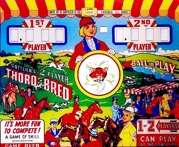 GX3088 - THORO BRED - Marco Pinball Parts