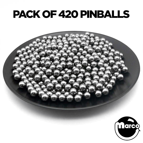 PB116-PACK-LG - 420 Balls 1/16 inch Standard pinball Large Operator ...
