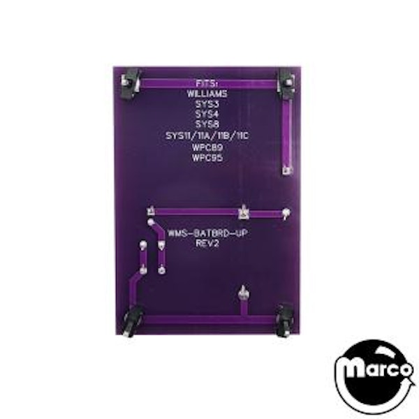 WMS-BUB-3 - Battery Upgrade Board - Williams - Marco Specialties ...