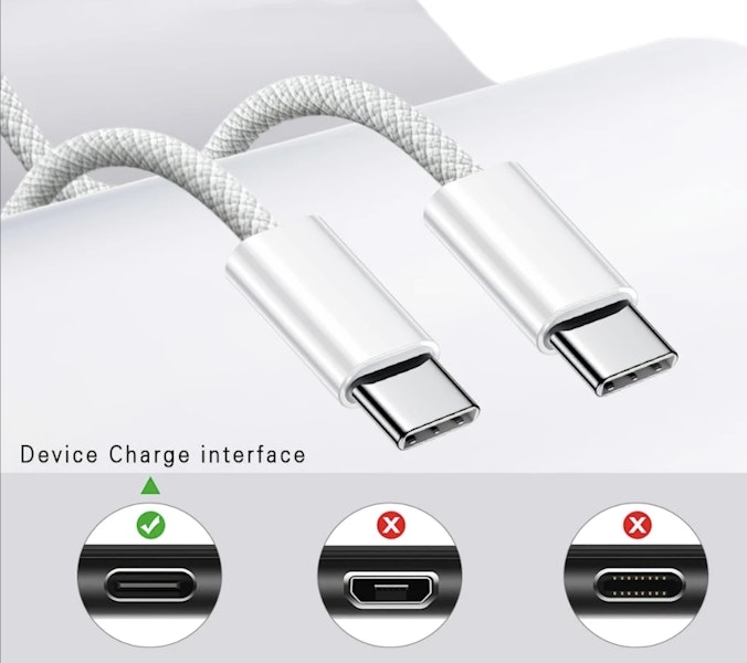 77-USBC - 60W 3ft USB-C to USB-C Cable Fast Charger Type C - Marco ...