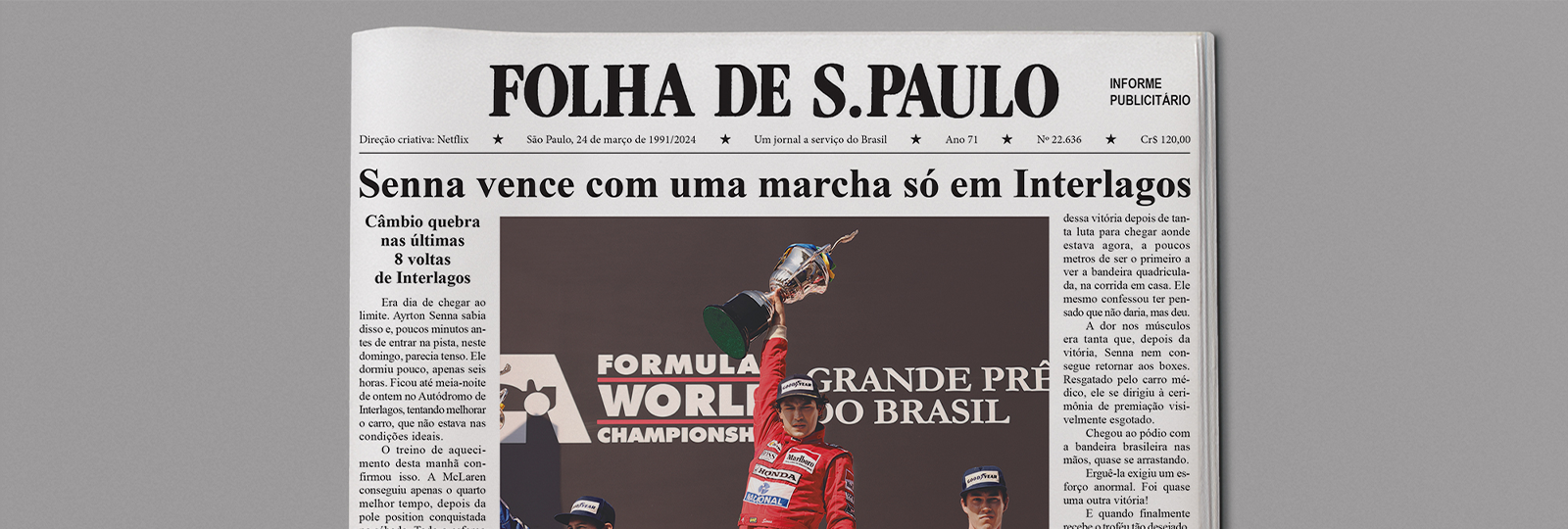 Iconic Senna Moments Remembered in Campaign for the Series “Senna,” Our ...