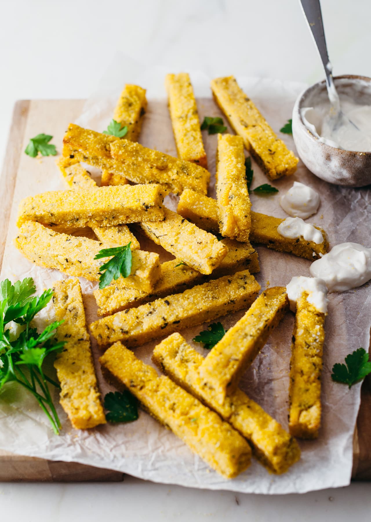 Baked Rosemary Polenta Chips | SO VEGAN | SO VEGAN