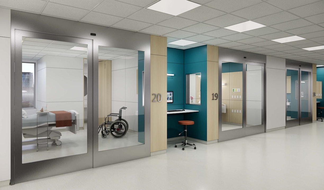 Nurses station privacy screen turns on + off - Project - Falk