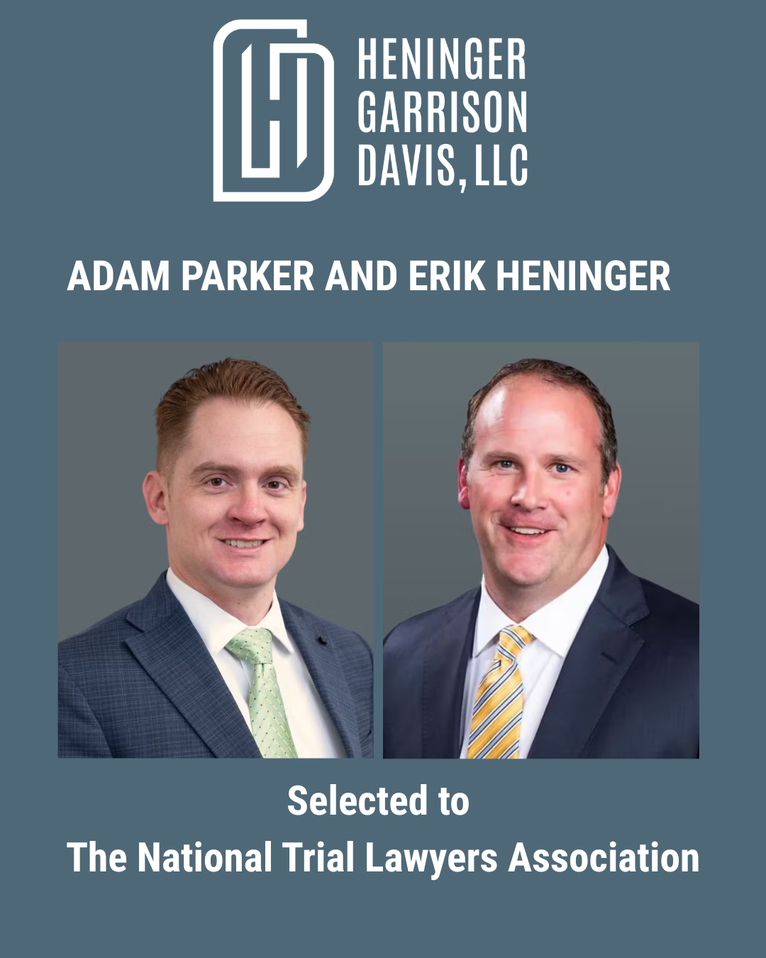 Adam Parker and Erik Heninger Selected to The National Trial Lawyers ...
