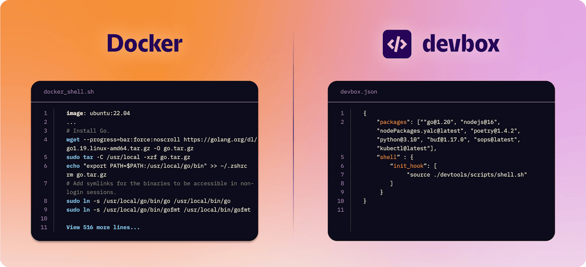 Devbox vs Docker: light & repeatable dev envs w/o container