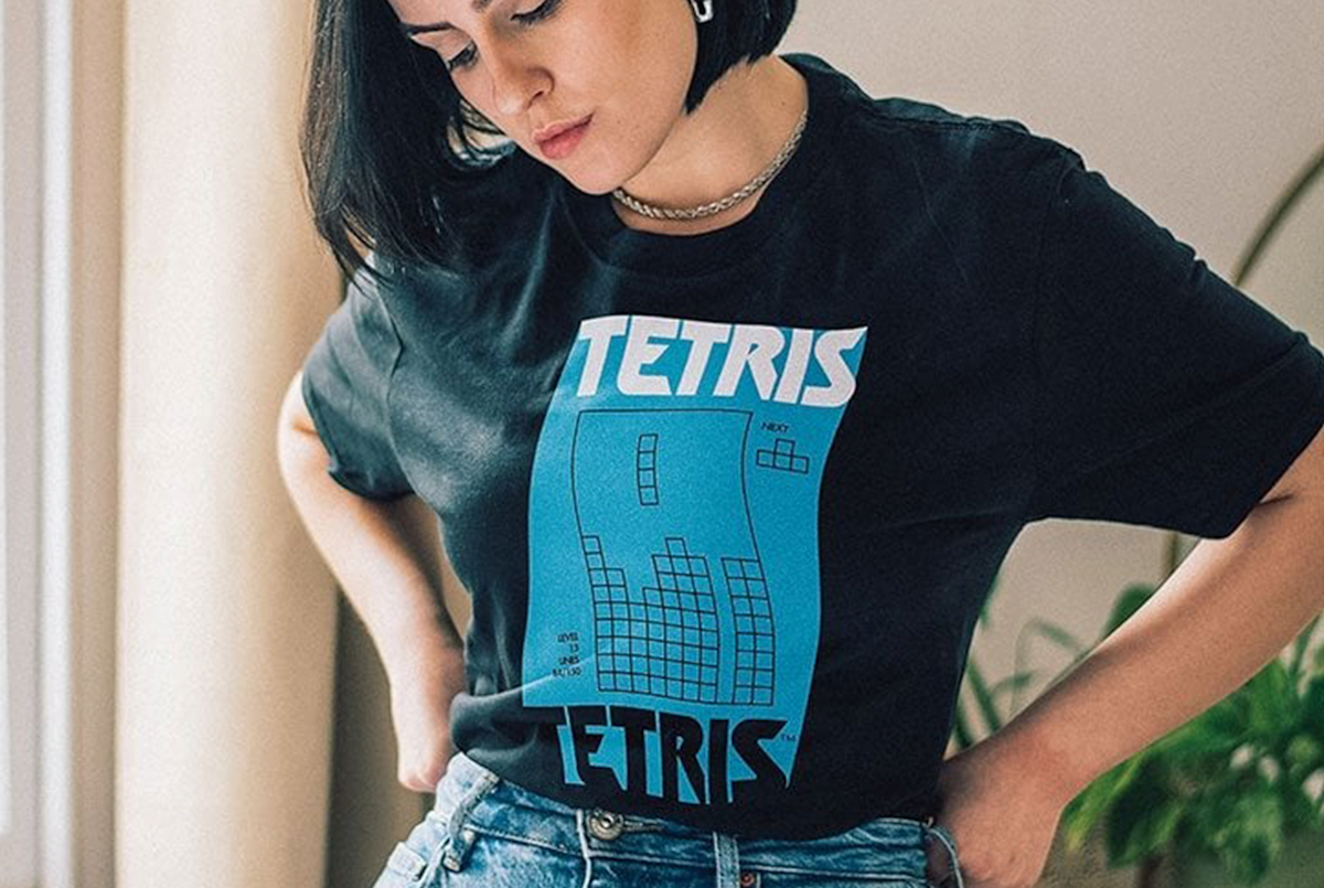 Tetris Color Pop Design T-shirt | Tetris