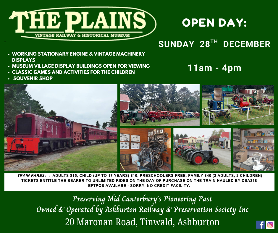 Open Day; The Plains Railway & Historical Museum