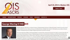 Dr. George O. Waring IV, MD FACS will serve as faculty during the ...