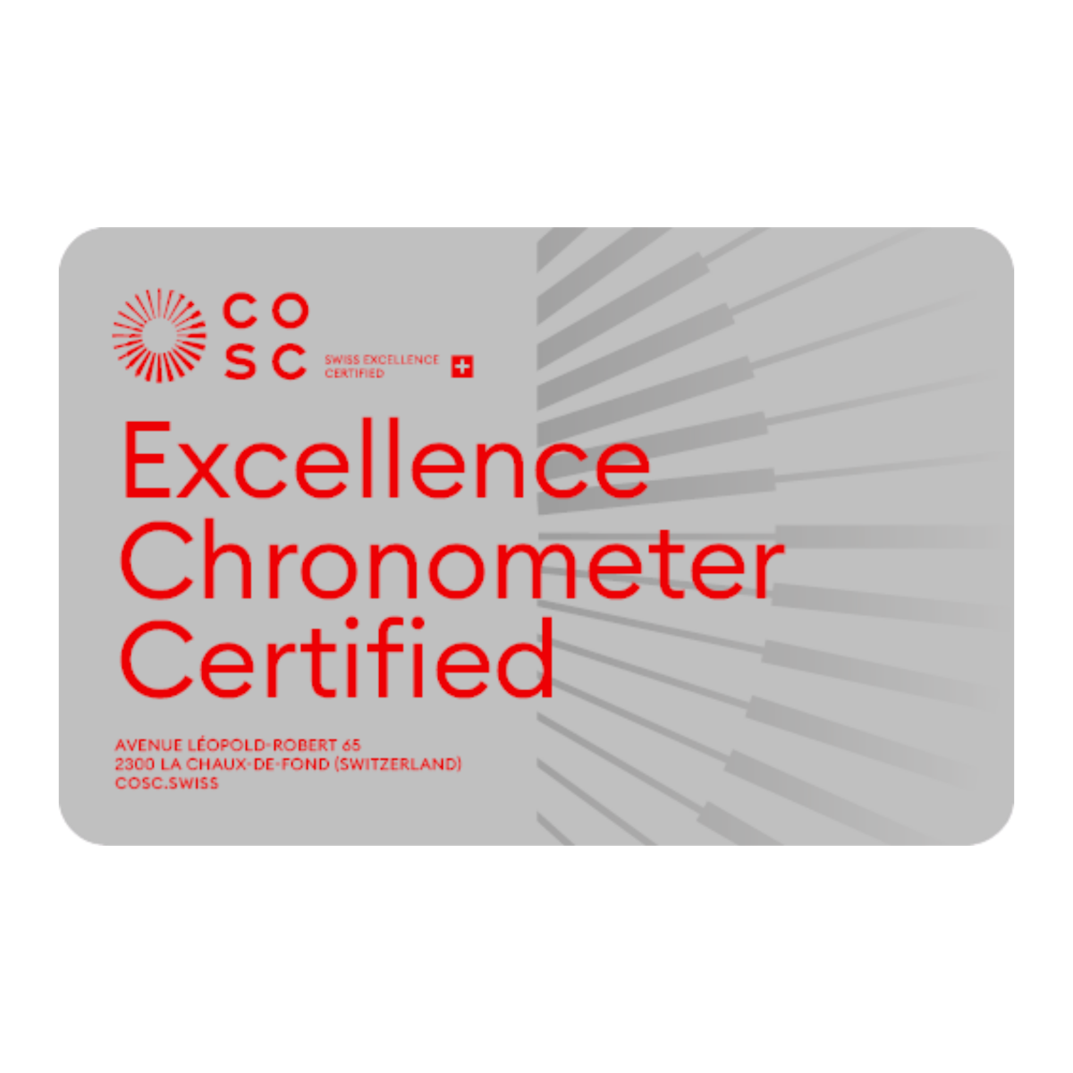 Excellence Chronometer Certified | COSC
