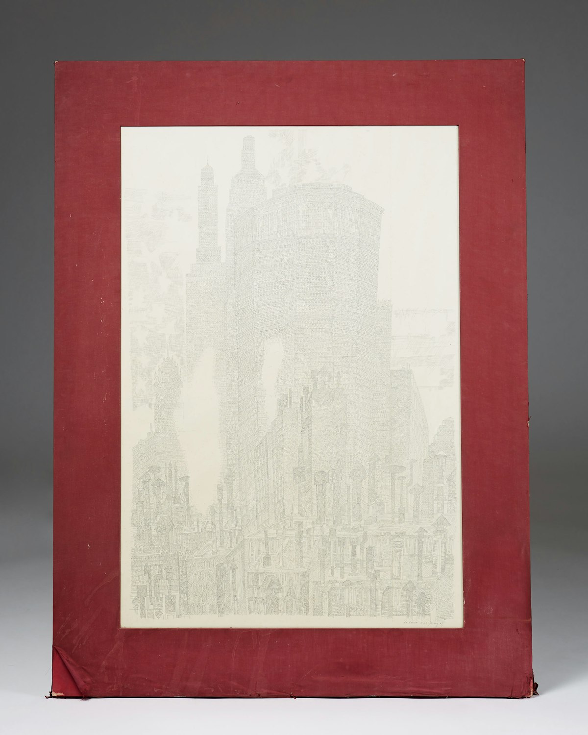 Line drawing America by Alberto Longoni, Italy, 1965