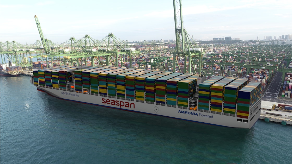 Concept design of a 15,000 TEU ammonia-fueled container vessel