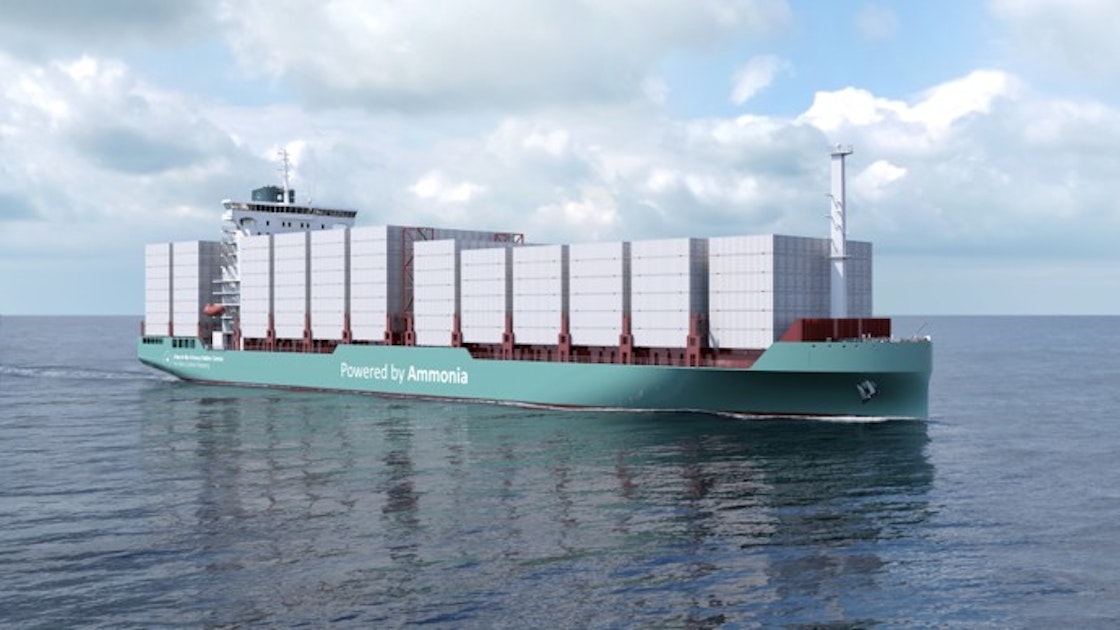 Concept design of a 3,500 TEU ammonia-fueled container vessel