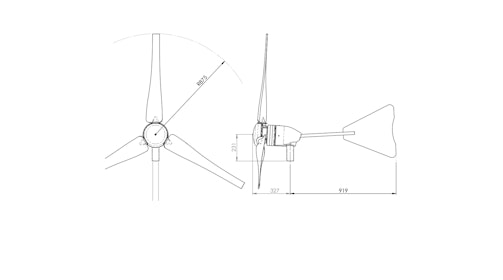 H1 Horizontal axis 1kW wind turbine | Britwind