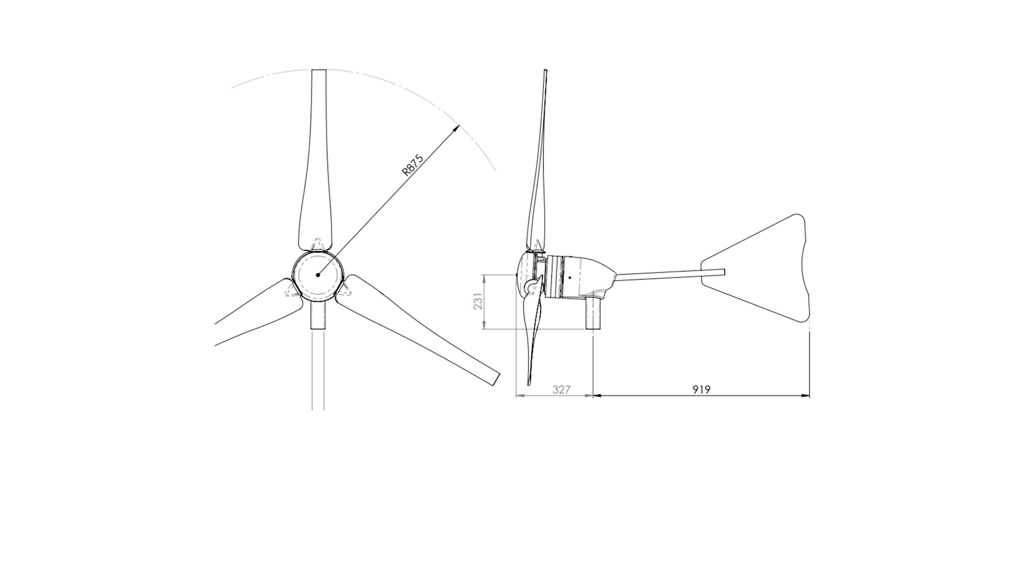 H1 Horizontal axis 1kW wind turbine | Britwind