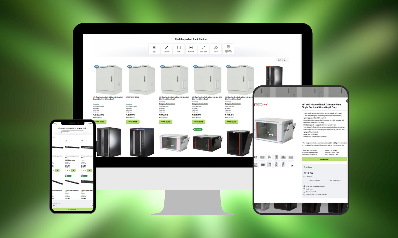 Configure Your Rack Cabinet Online | Techly Guaranteed Compatibility
