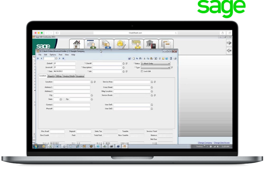 Sage Time Tracking Integration | ClockShark